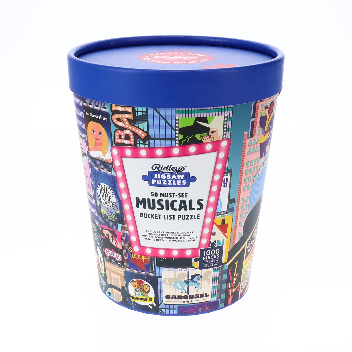 50 Must-See Musicals Bucket List 1000-piece Jigsaw Puzzle – Ridley's Games