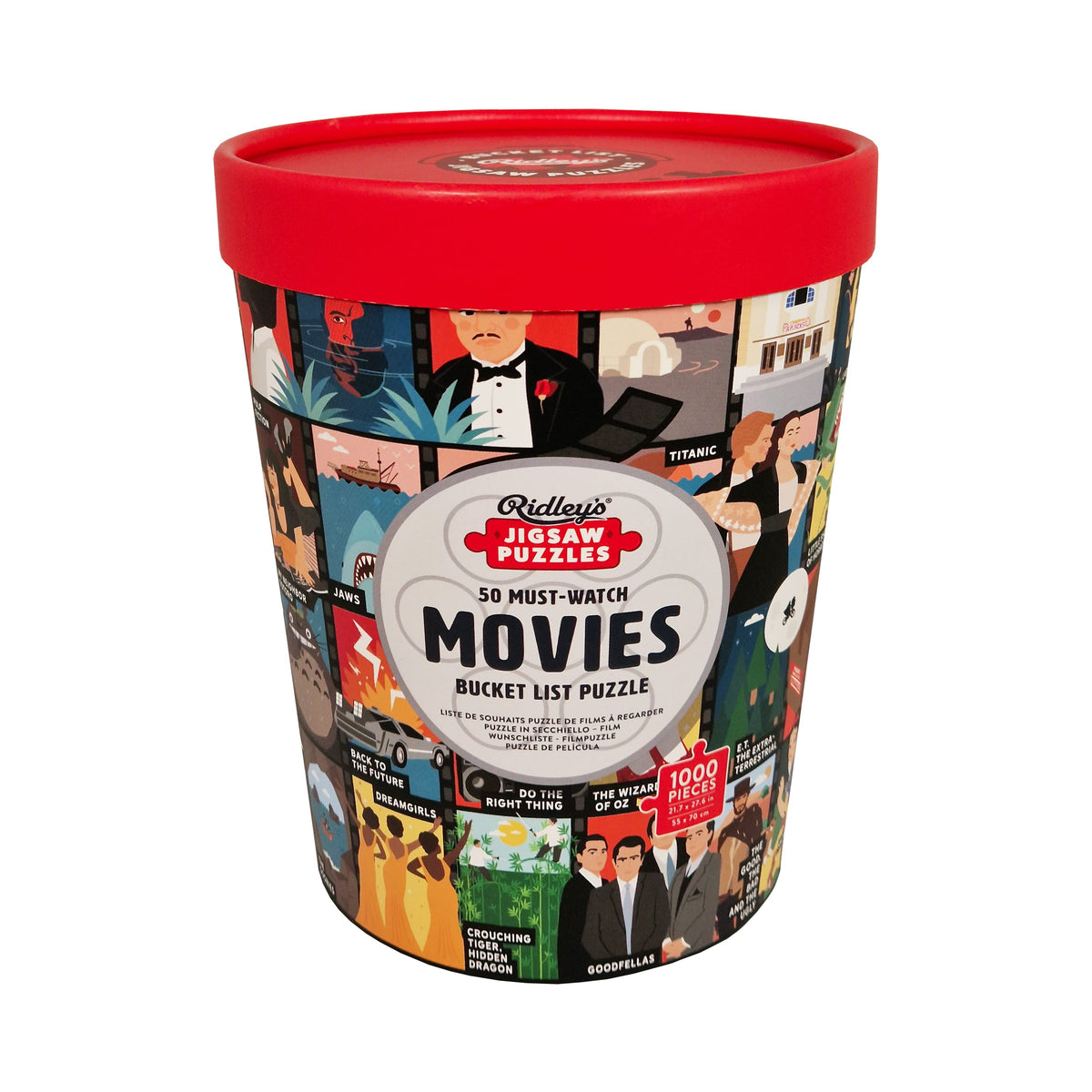 50 Must-Watch Movies Bucket List 1000-Piece Jigsaw Puzzle – Ridley's Games